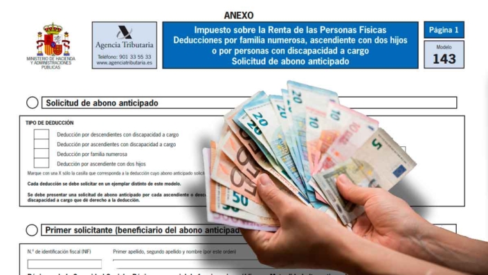 Modelo 143: deducciones por familia numerosa y ascendientes